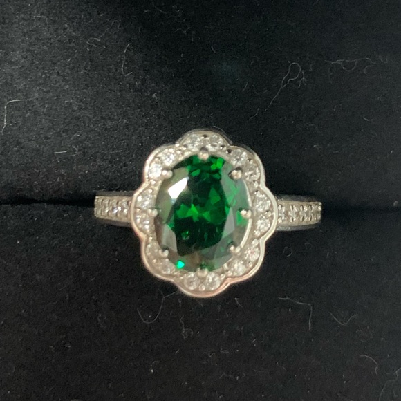 QVC | Jewelry | Vintage Stunning Emerald Gemstone And Simulated Diamond ...